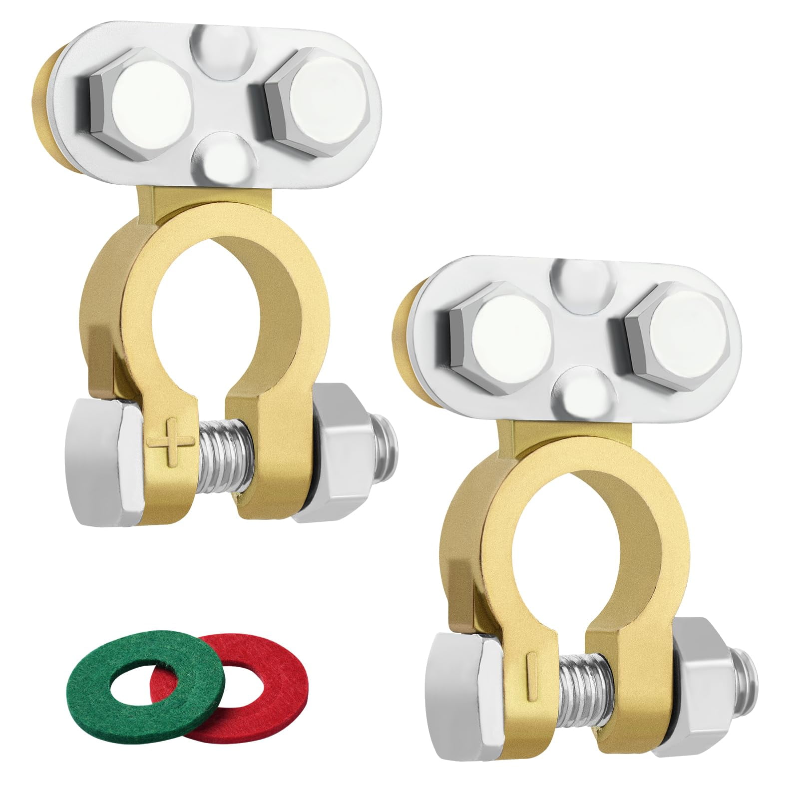 Battery Terminal Connectors 1 Pair, Battery Terminals Brass, Battery ...