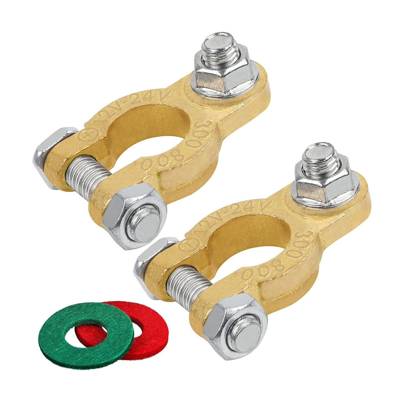 Battery Terminal Connectors 1 Pair, Battery Terminals M8 x 21mm Bolt ...