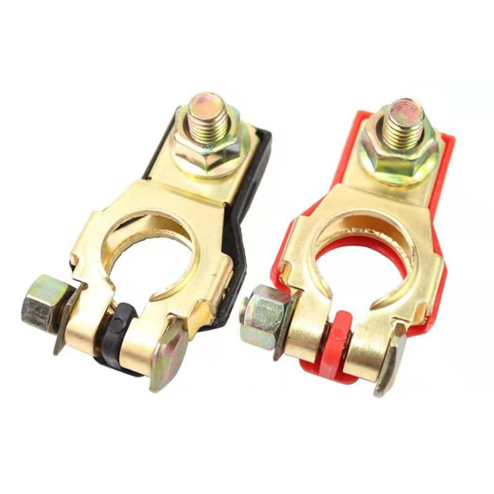Battery Terminal Connectors | 1 Pair Thickened Safe Copper Terminal ...