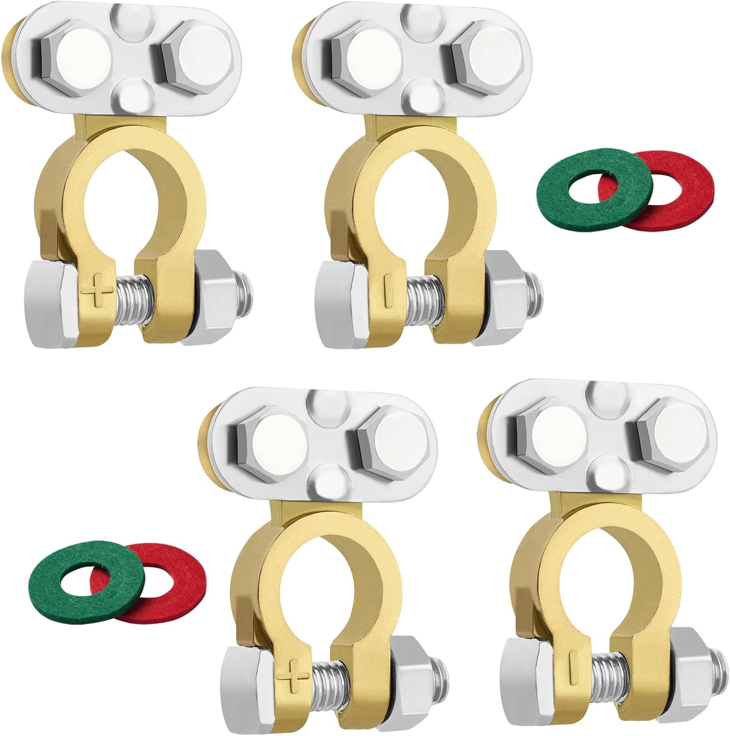 Battery Terminal Connectors 2 Pair, Battery Terminals Brass, Car ...