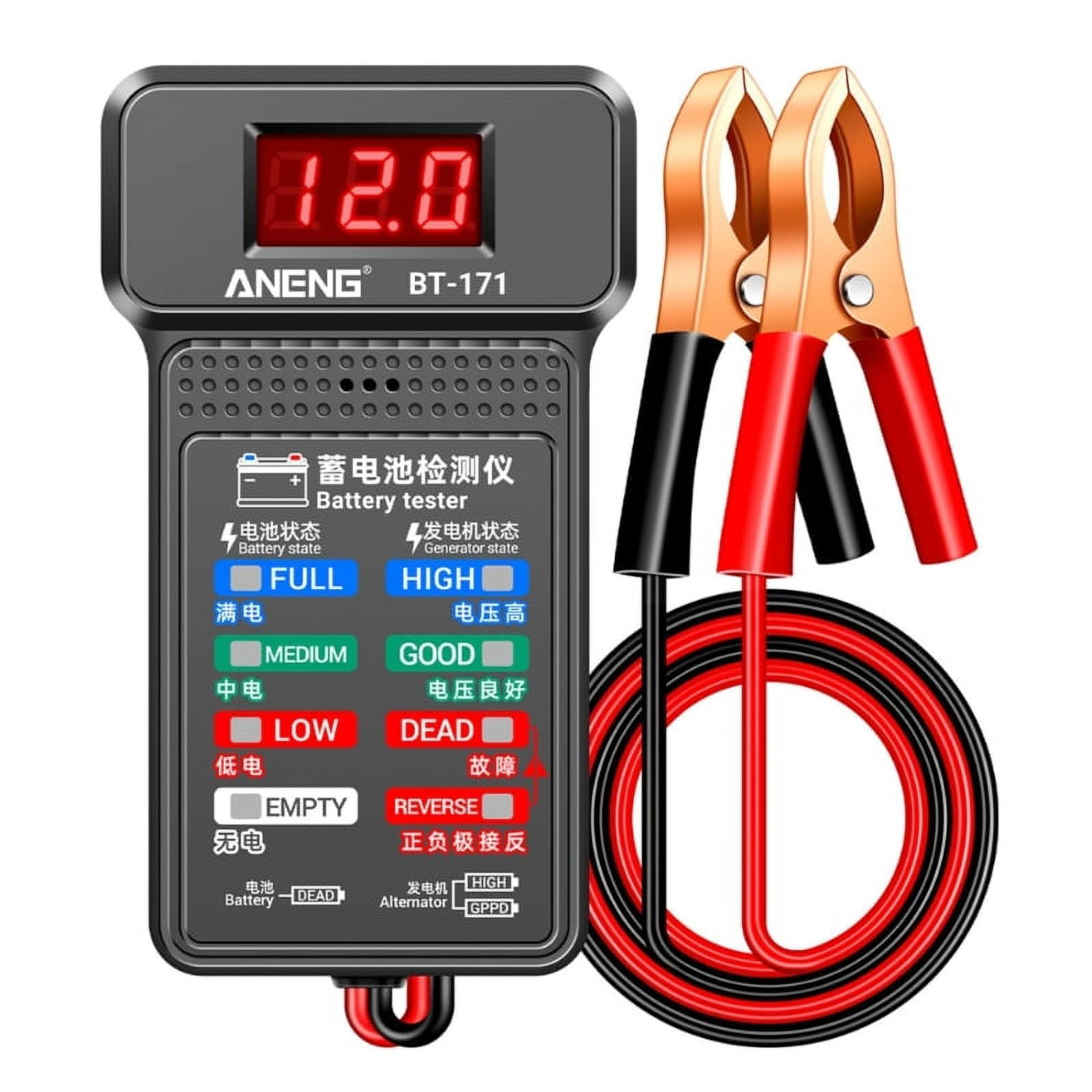 Battery Tester Automobile 12V Digital Analyzer Testing Tool Car Voltage ...