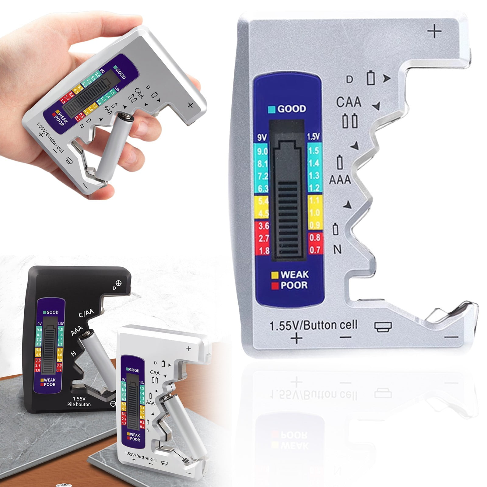 Battery Tester, Universal Battery Checker with LCD Display, Digital ...