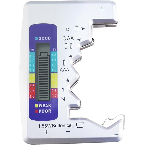 Battery Tester Universal Battery Checker with LCD Display Digital Multi ...