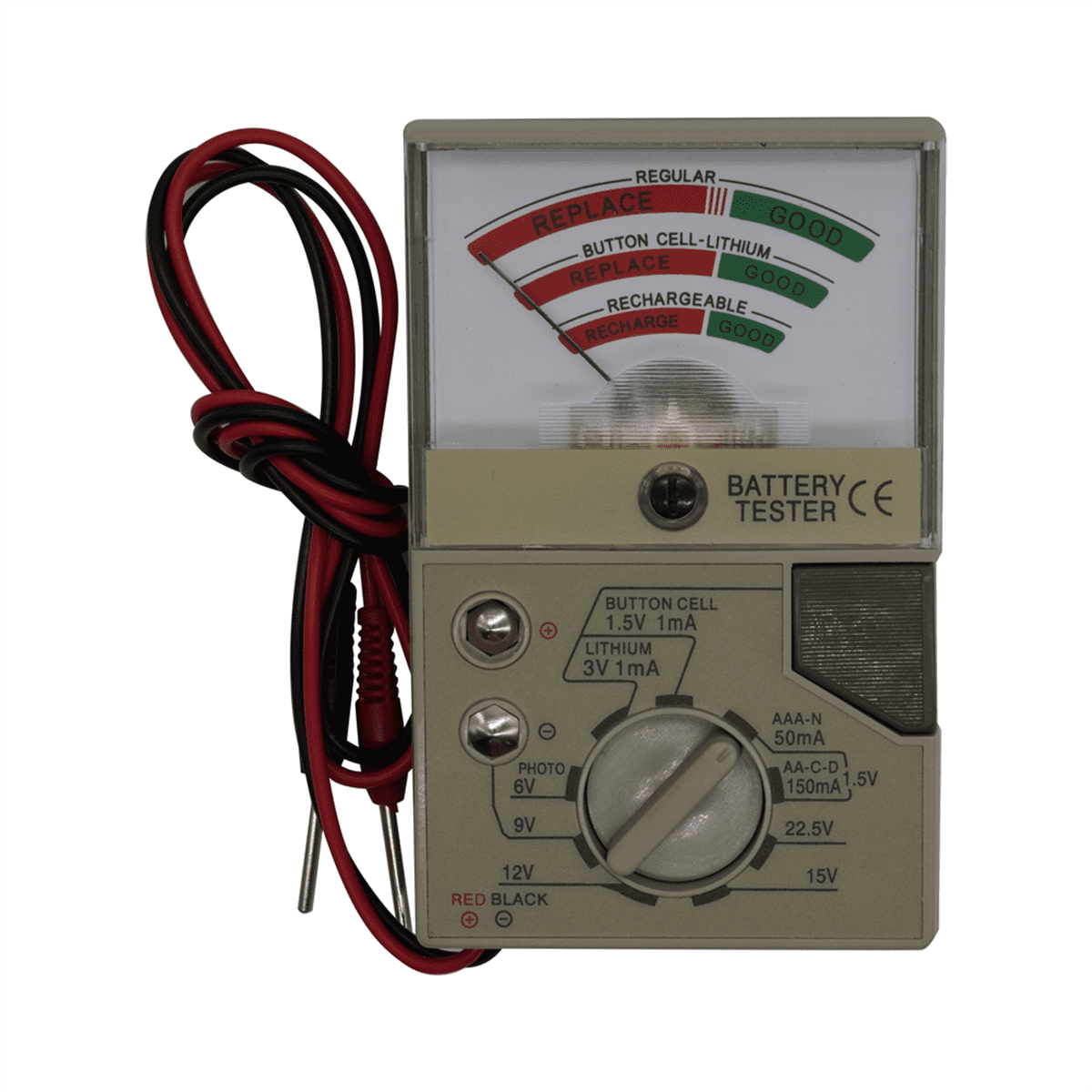 Battery Tester with Meter Electric Voltage for AA AAA C D N Button Cell ...