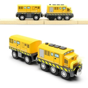 Battery Operated Wooden Train Sets for Kids with Track Accessories