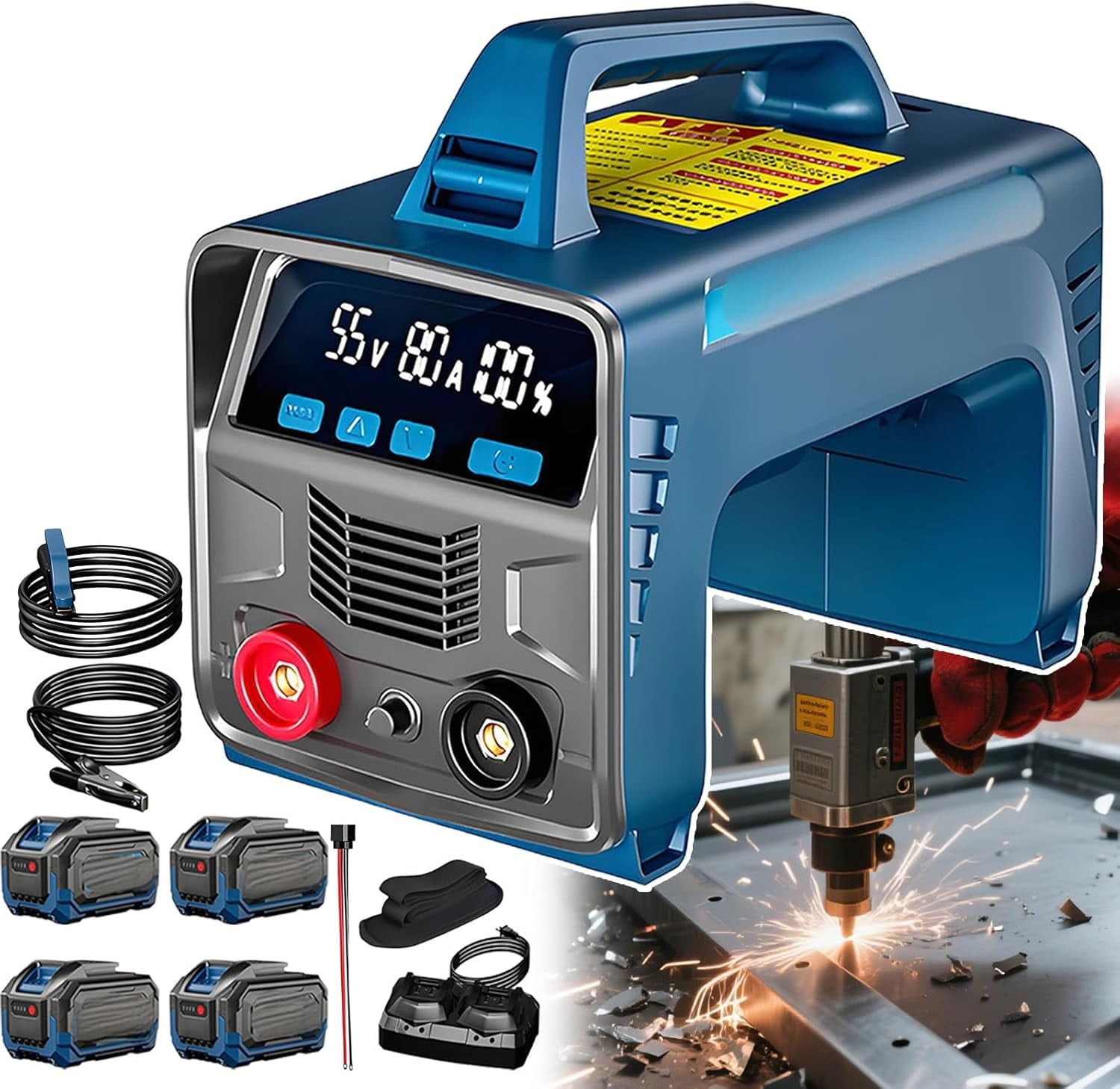 Battery Welder 6000mah, Dual Configuration, Enables 160a Welding ...