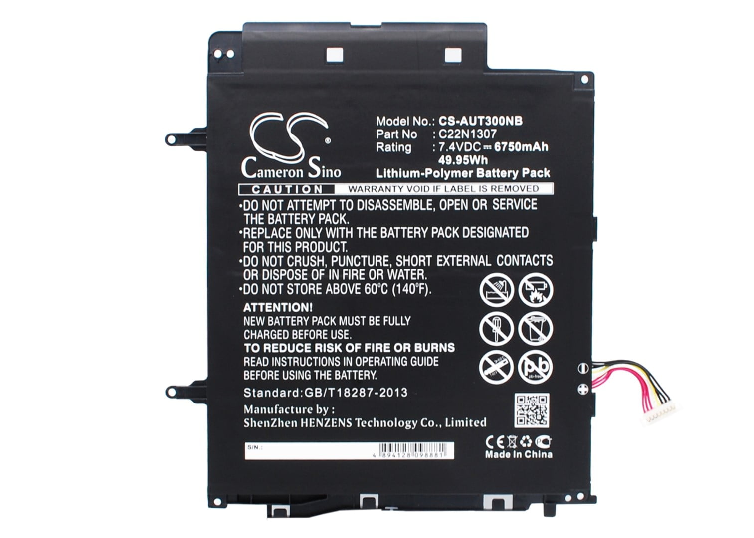 Battery for Asus Transformer Book T300 T300L T300LA 0B200-00570000 C22N1307 - Walmart.com