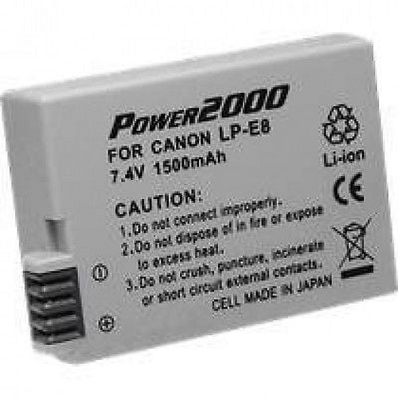 Snapit Digital Lithium Ion Battery 1500mAh, Replacement for Canon LP-E8 ...