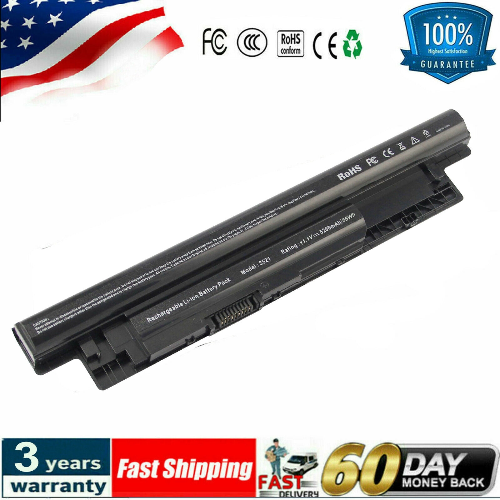 Dell Inspiron 15 3000 Series Battery, Type XCMRD for 15-3537, 15-3542 ...