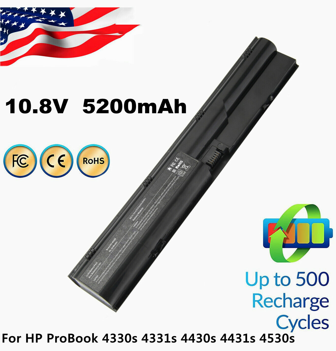 Battery for HP Probook 4530S 4540S 4440S 4430S 4545S 4535S PR06 633733 ...