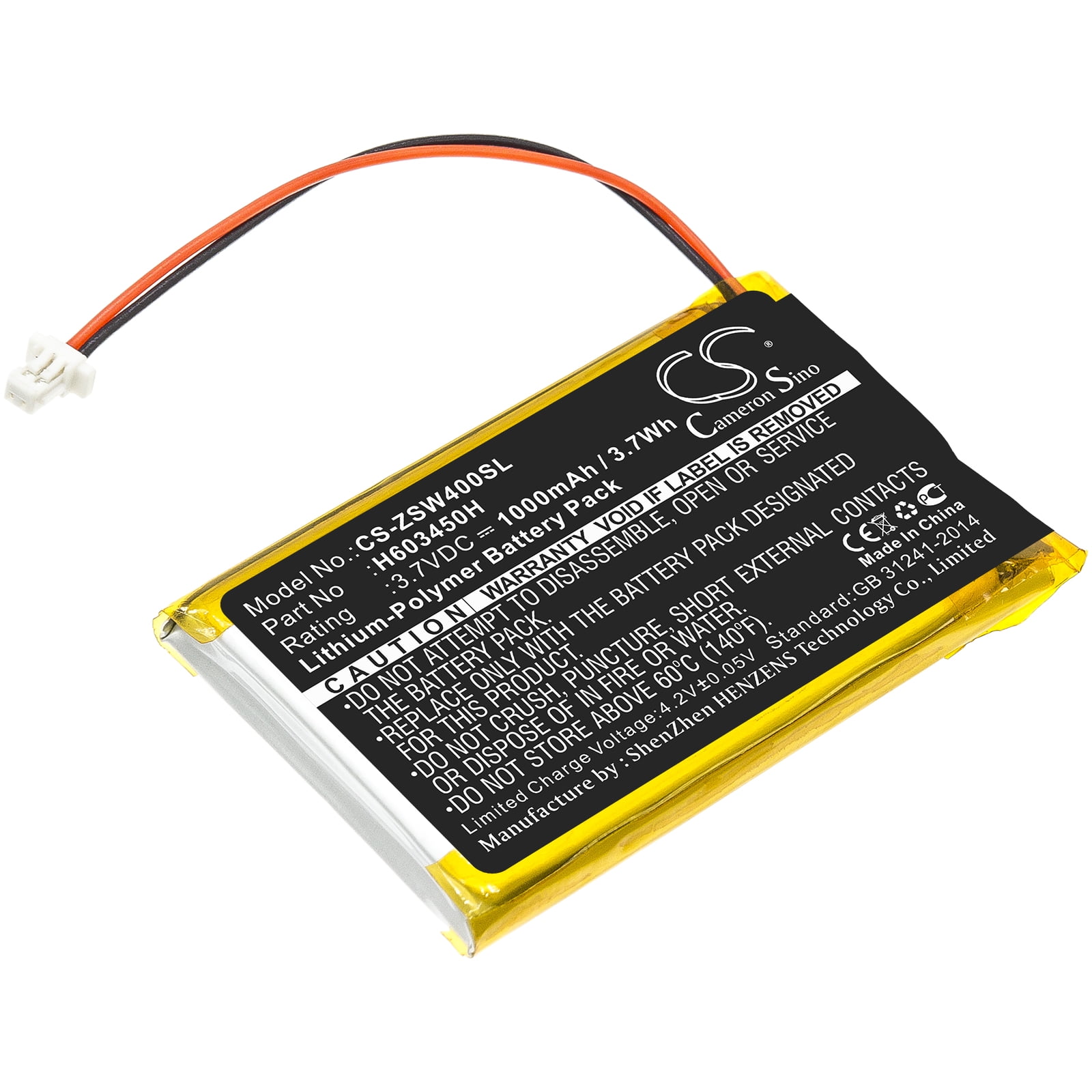 Battery for IZZO H603450H Swami 4000 GOLF GPSA43094 GPS Rangefinder ...