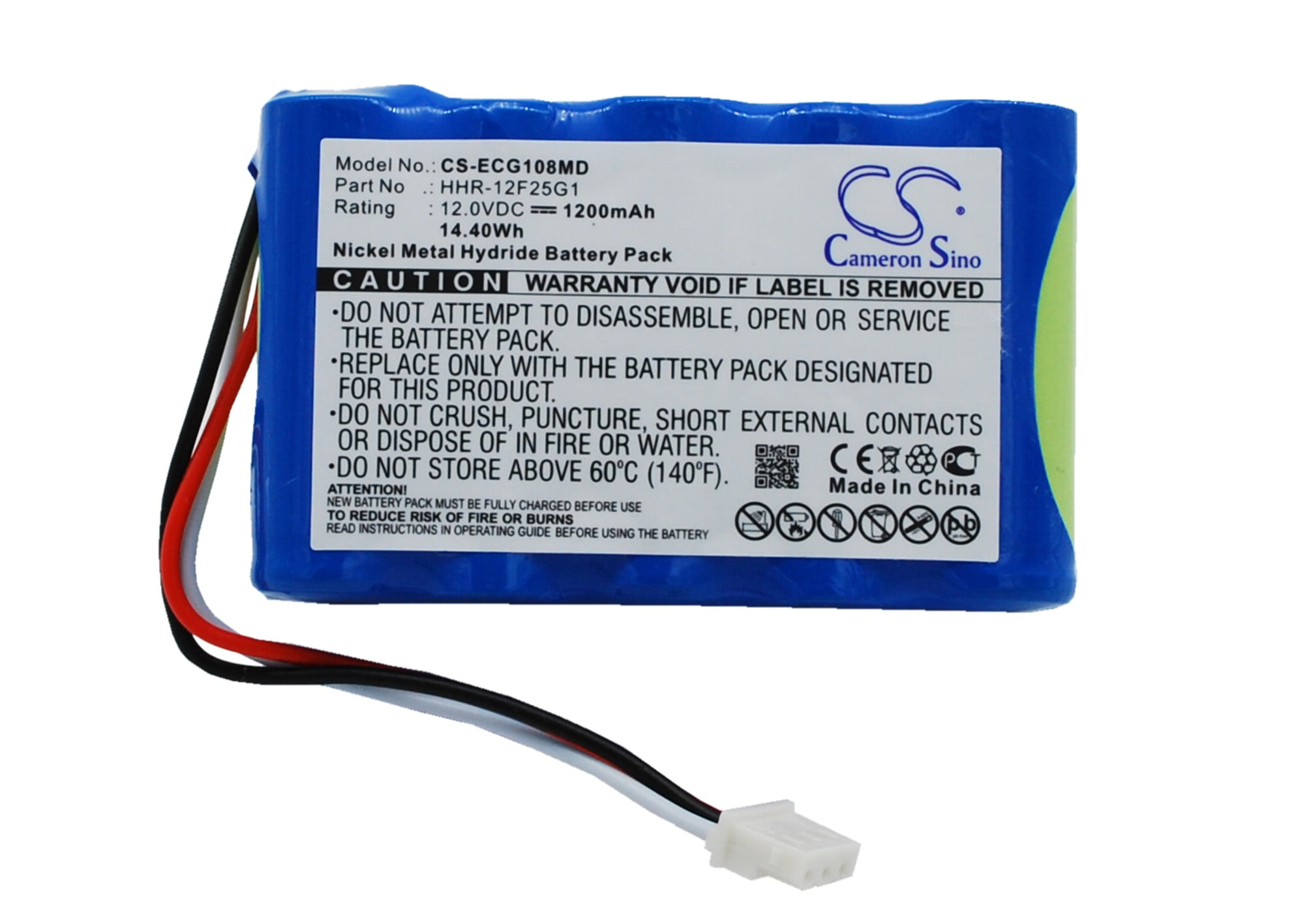 Battery for Kenz Cardico ECG-108 ECG-110 HHR-12F25G1 CS-ECG108MD 12.0v ...