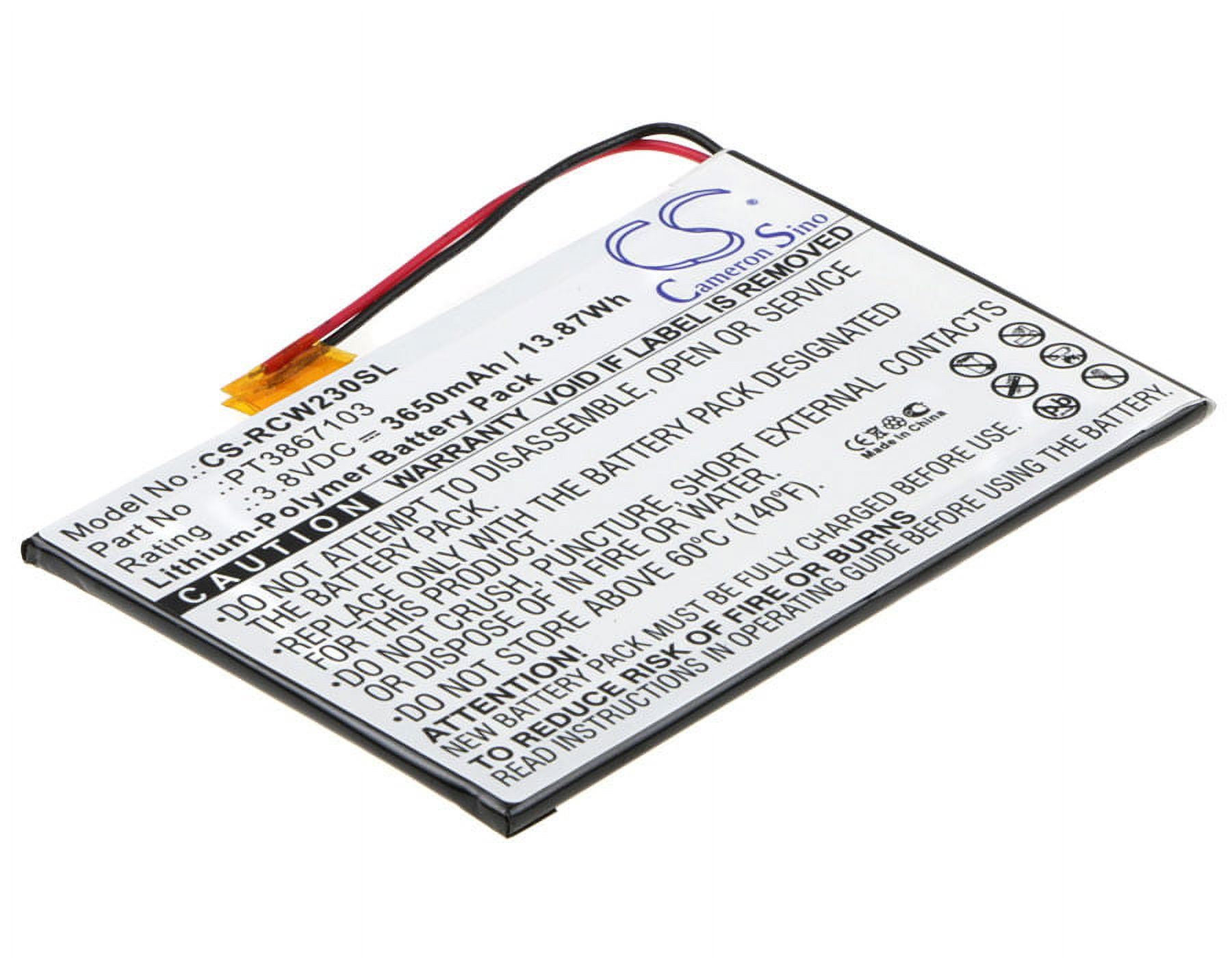 Battery for RCA 7" RCT6272W23 PT3867103 Tablet CS-RCW230SL 3.8V 3650mAh ...