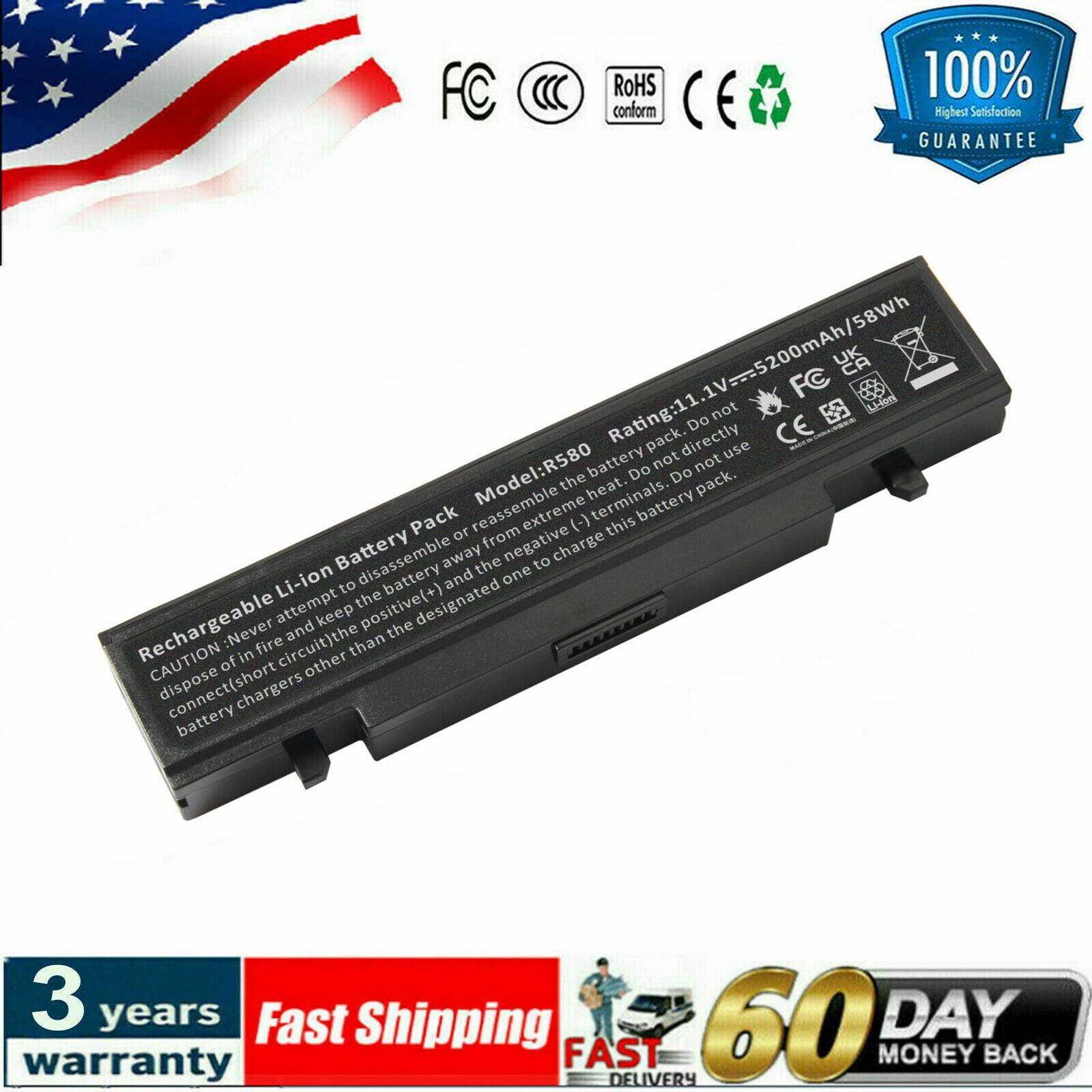 XYZ Sales 5200mAh Power Battery for Samsung RV510 RV511, R580 - Walmart.com