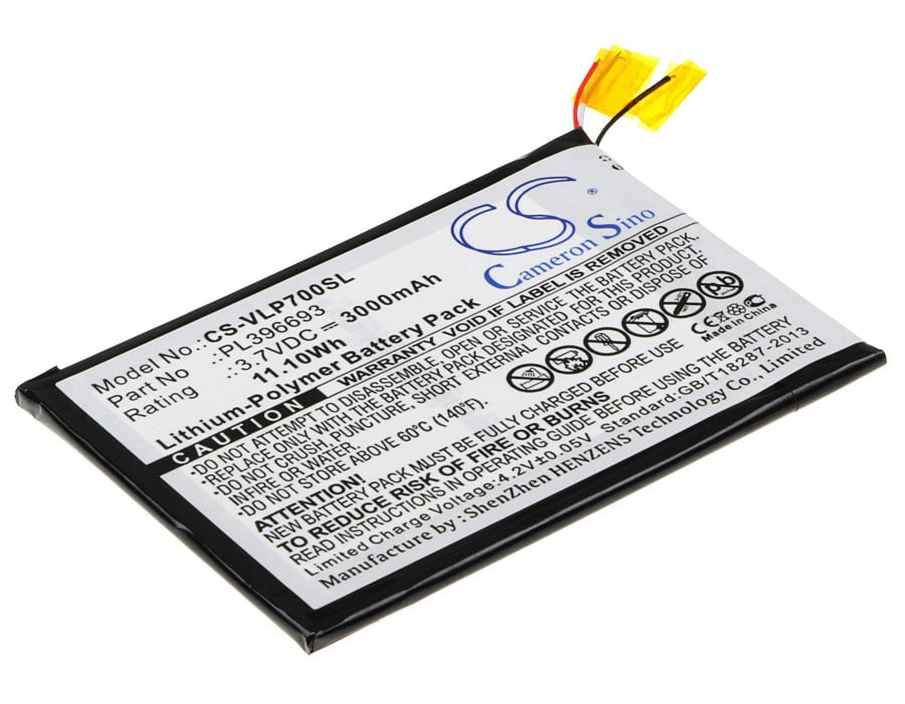 Battery for Visual Land ME-7G-8GB Prestige 7G 7" PL396693 Tablet CS ...