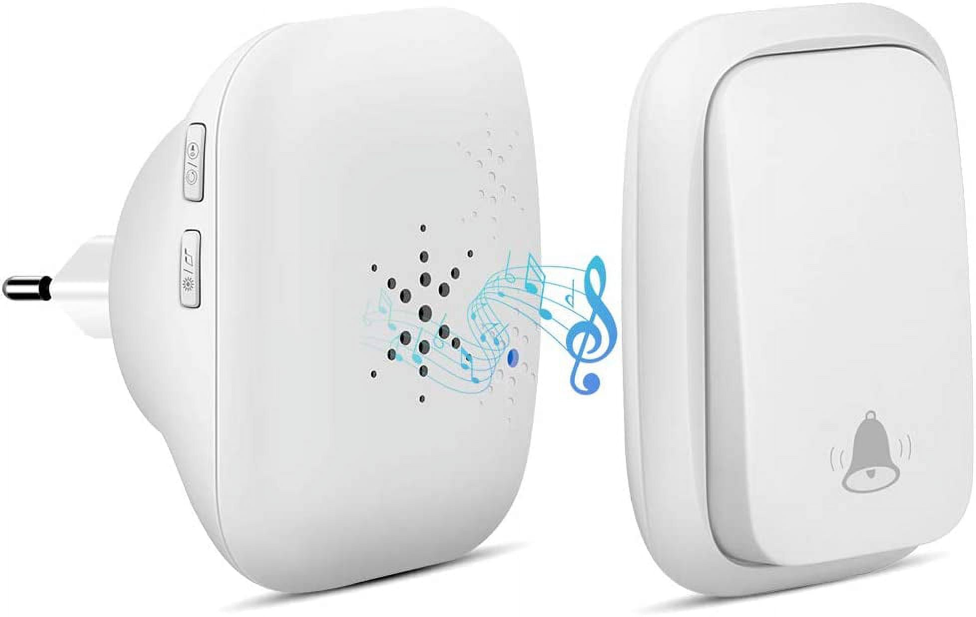 Battery-free wireless bell, wireless doorbell plug-in wireless house ...