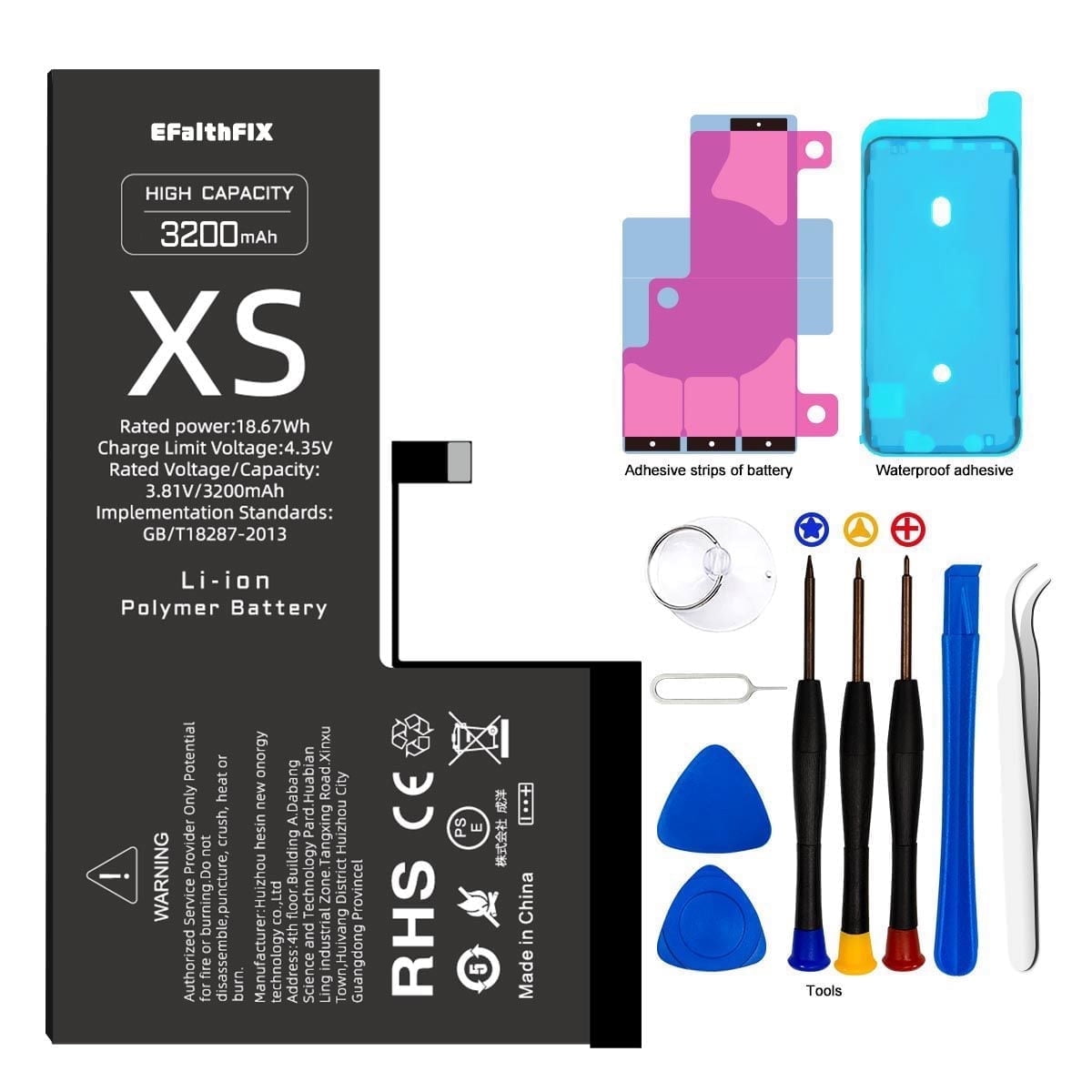 Battery Phone XS Battery Replacement,3200mAh High Capacity New 0 Cycle Li-ion Battery,For Phone ...