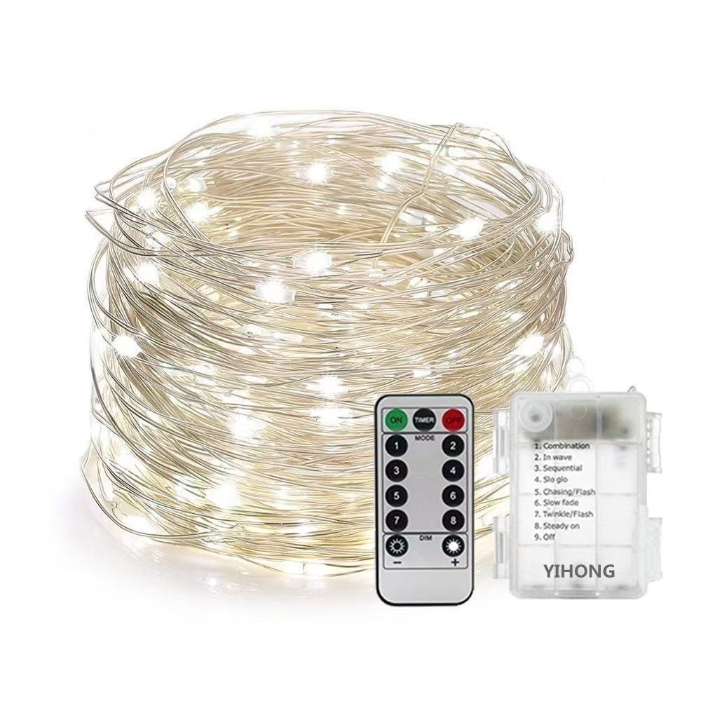 Battery-powered light string, suitable for indoor/outdoor use on a ...