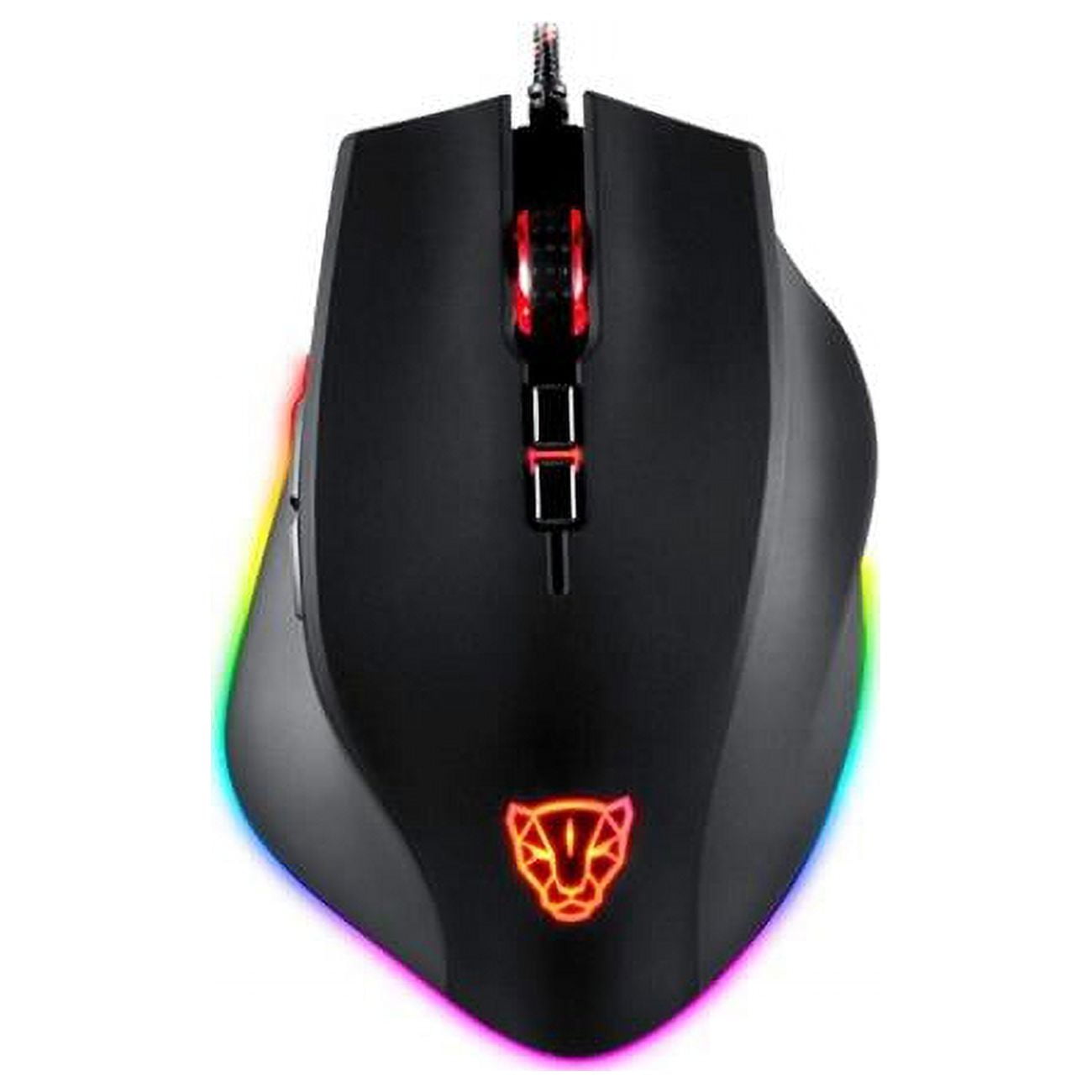 BatteryJack V80-04 5000 DPI USB Wired Gaming Mouse with RGB Backlit, 8 ...