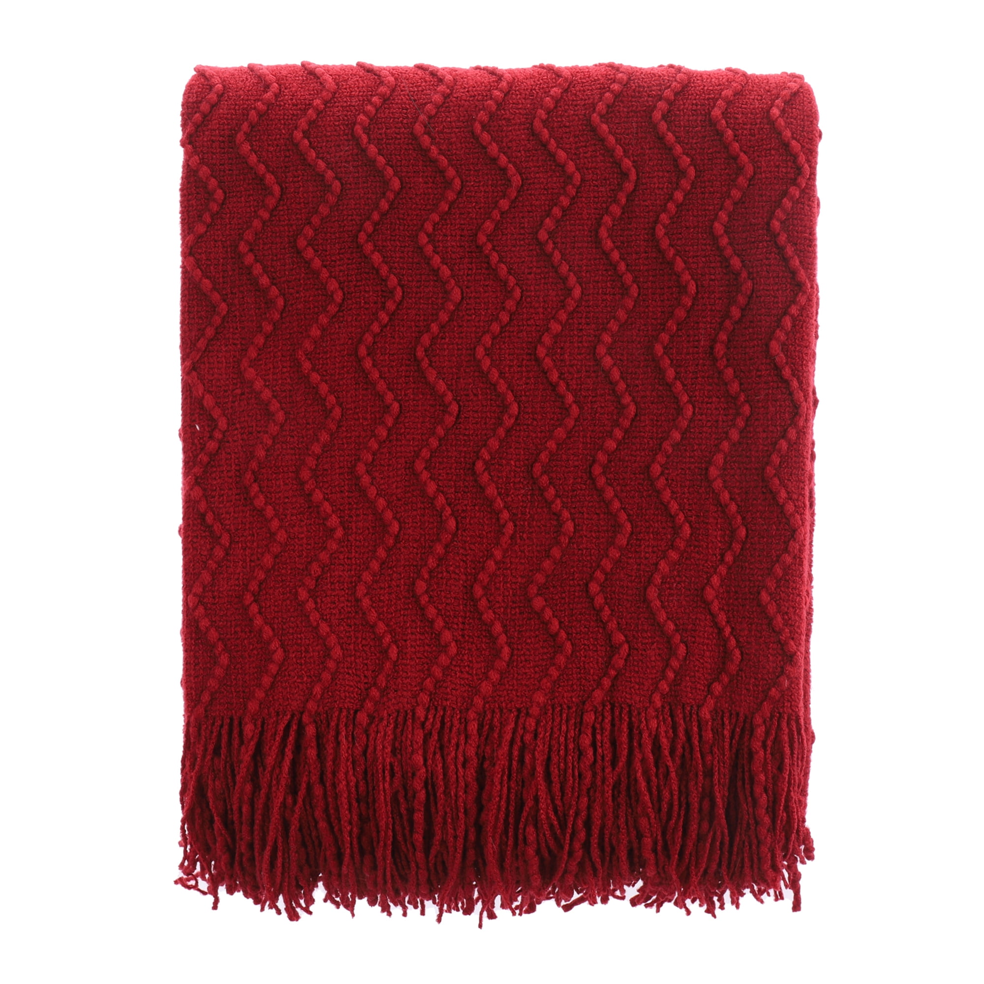 Battilo Dark Red Throw Blanket for Couch, Burgundy Cozy Throw Blankets ...