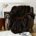 "Battilo Luxury Furry Mink Faux Fur Throw Blanket, Plush Cozy Warm, 60 ...