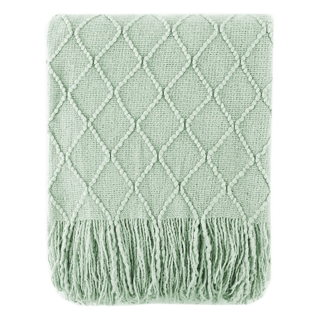 Battilo Sage Green Throw Blanket for Couch, Boho Bed Throws for Home ...