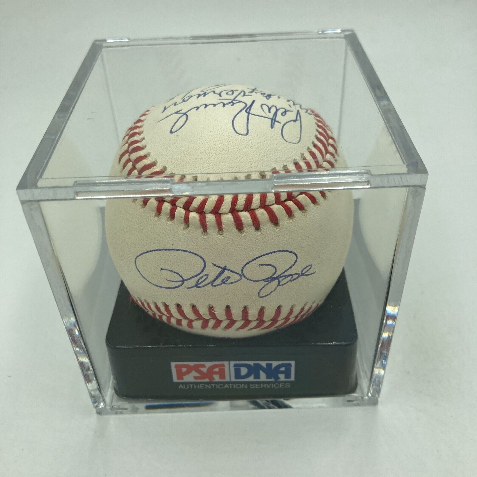 Batting Title Winners Multi Signed Baseball Pete Rose Pete Runnels PSA ...