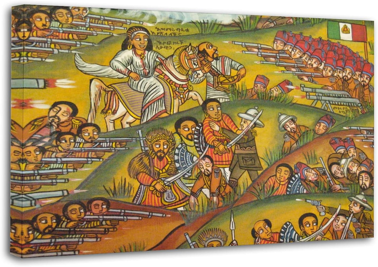 Battle of Adwa Painting Ethiopian Empire V Italy War Canvas Art Poster ...
