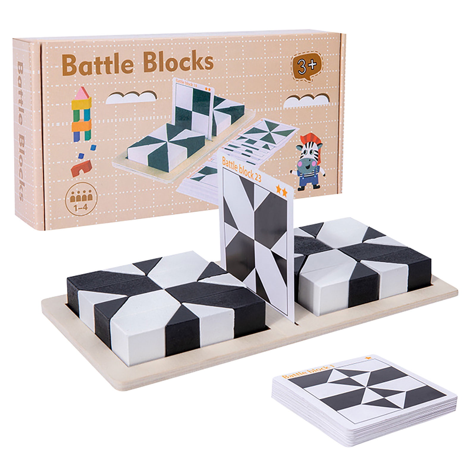 Battle Blocks Educational Puzzle Game Wooden Blocks for Kids 3 ...