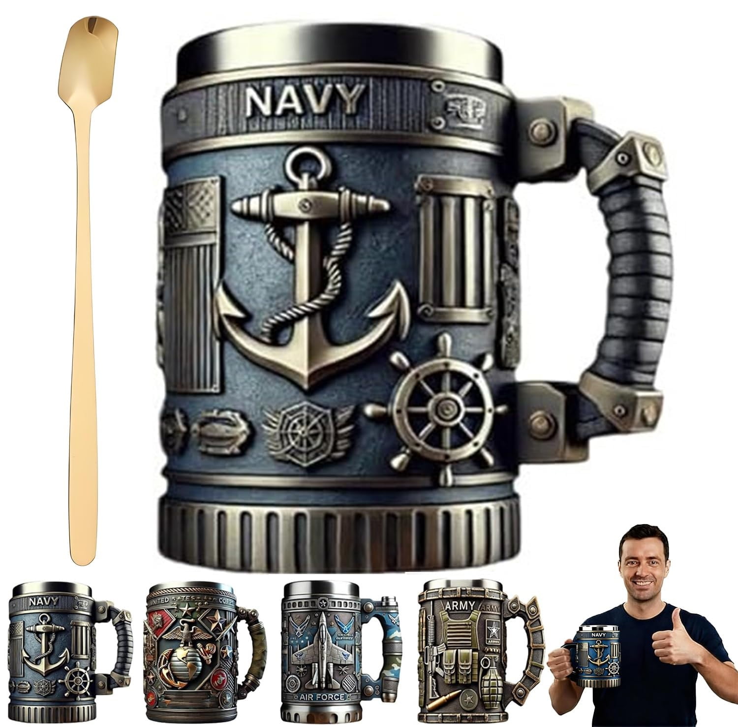 Battle Brew Military Cups, Army Themed Personalized Commemorative ...