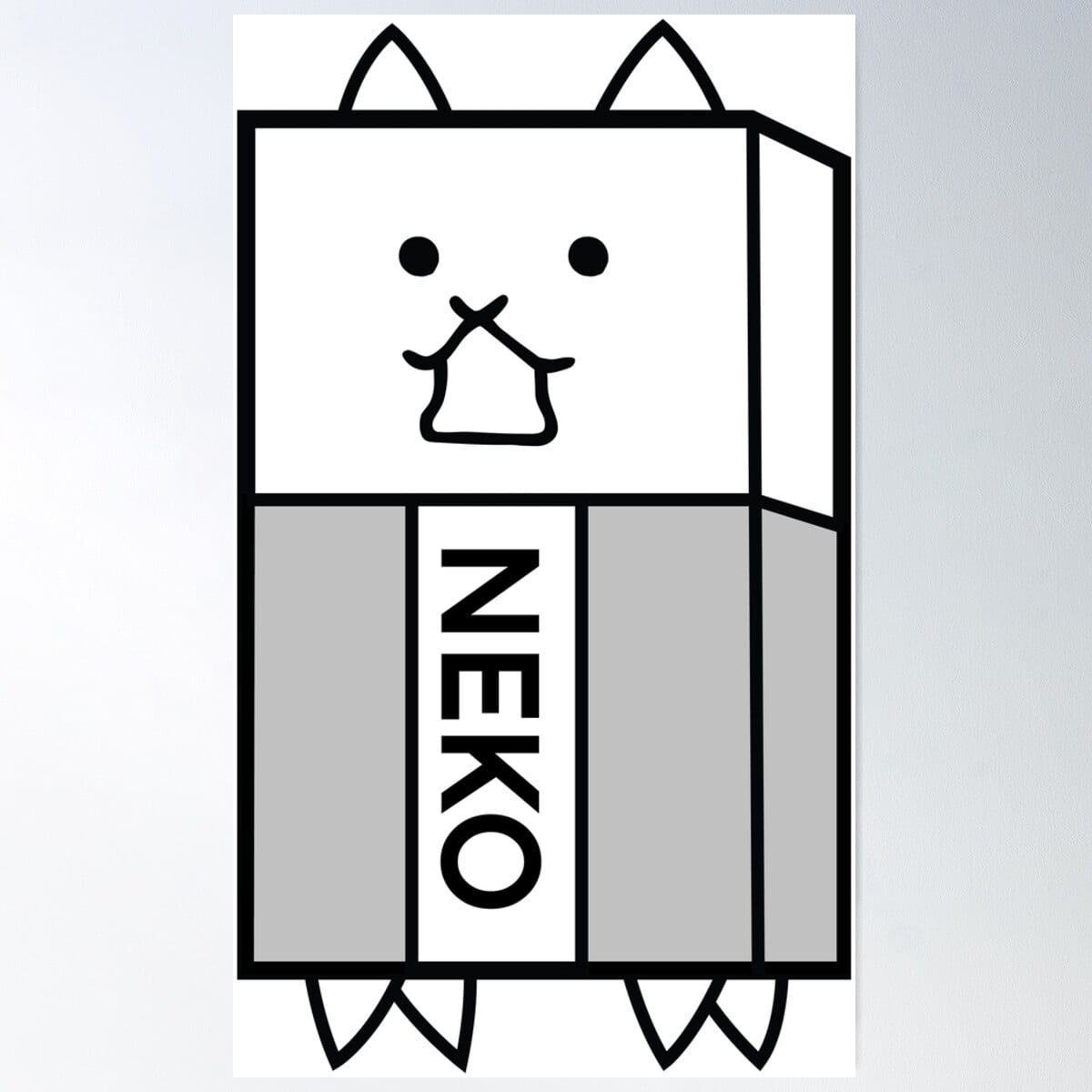 Battle Cats Eraser Cat Gomu Cat Poster Wall Art, Modern Wall Decor For ...