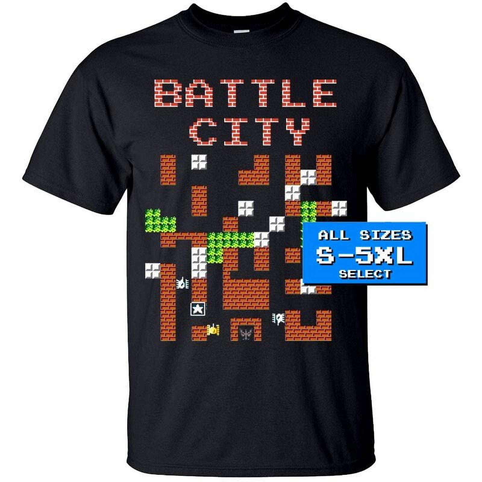 Battle City TANKS Screen V1 game NES Black T Shirt all sizes S-5XL 100% ...