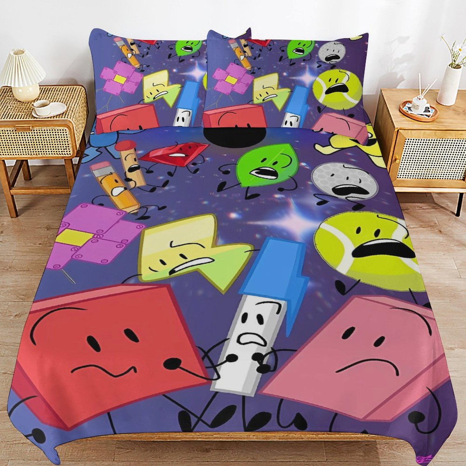 Battle for Dream Island BFDI Bed Duvet Cover Microfiber Bedding Sets 3D ...