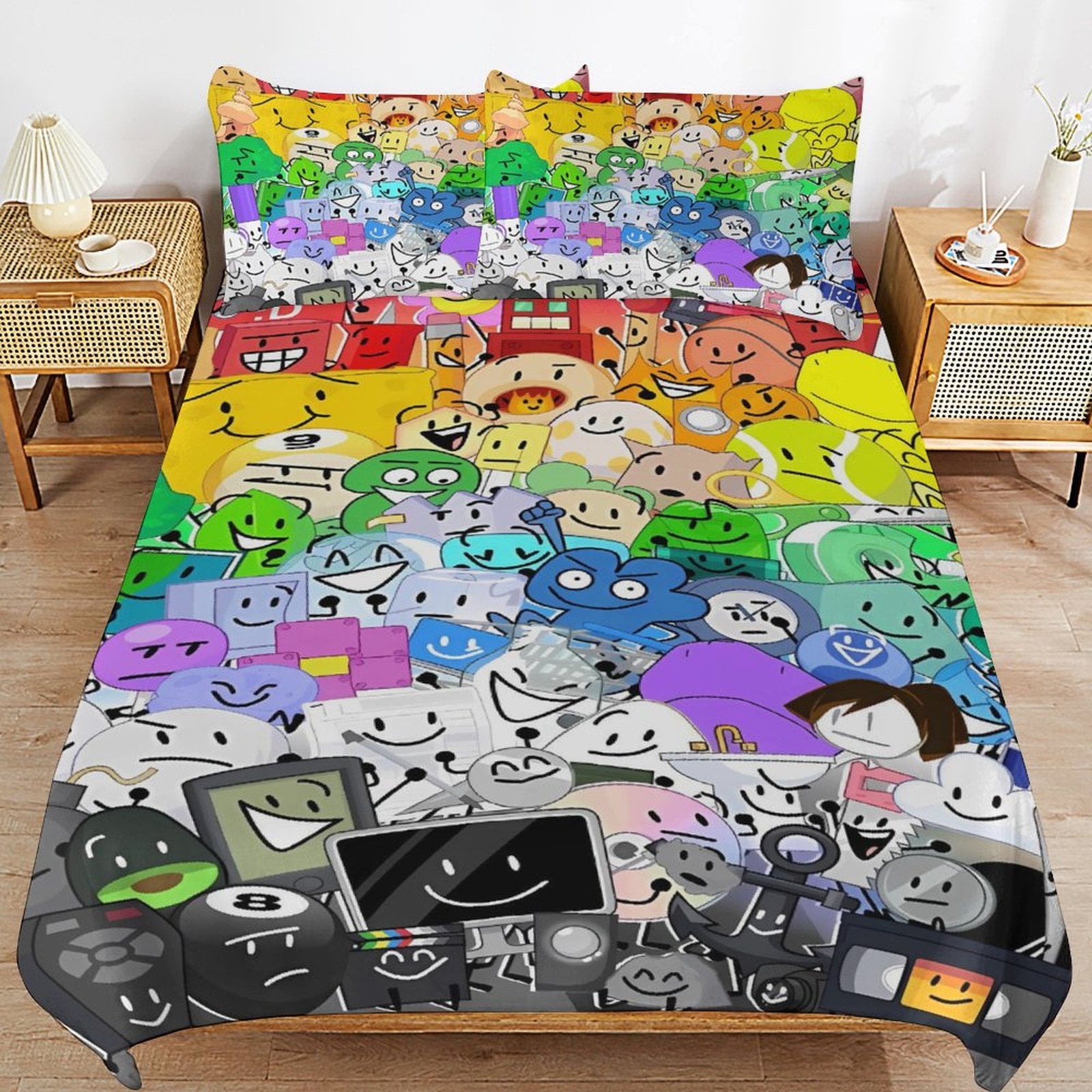 Battle for Dream Island BFDI Bed Duvet Cover Microfiber Bedding Sets 3D ...