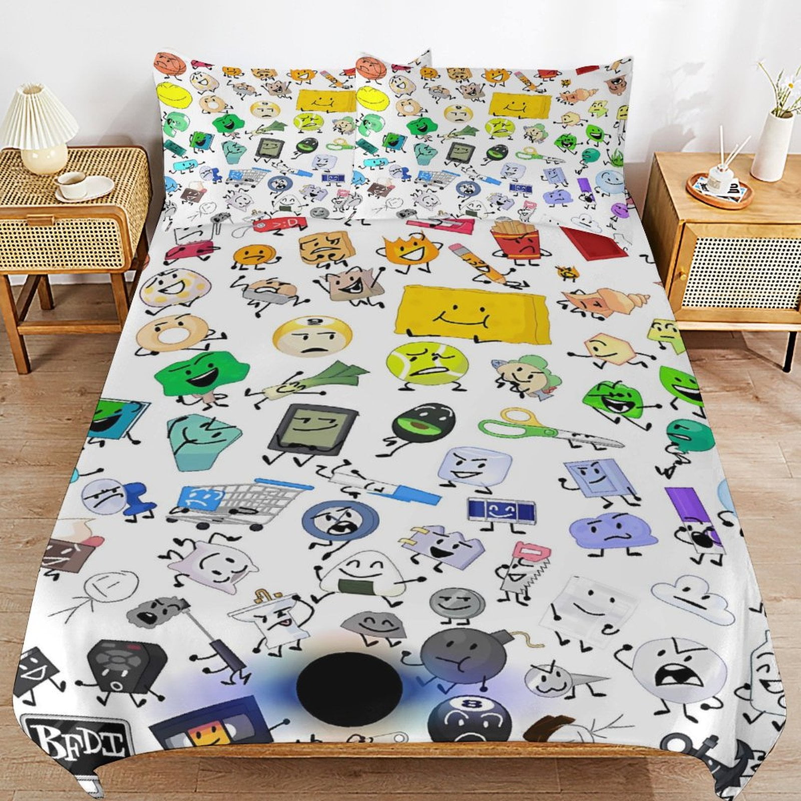 Battle for Dream Island BFDI Bed Duvet Cover Microfiber Bedding Sets 3D ...