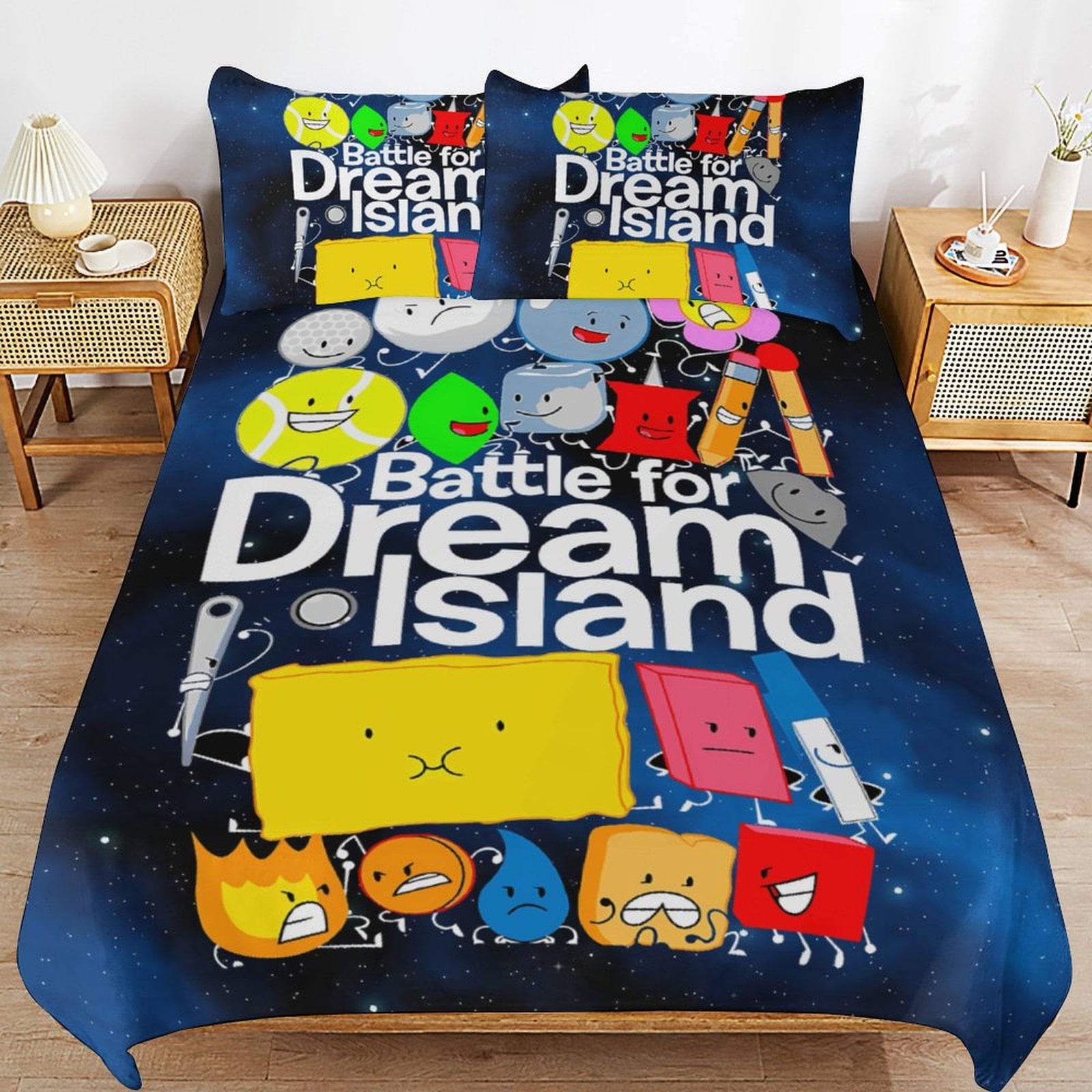 Battle for Dream Island BFDI Bed Duvet Cover Microfiber Bedding Sets 3D ...