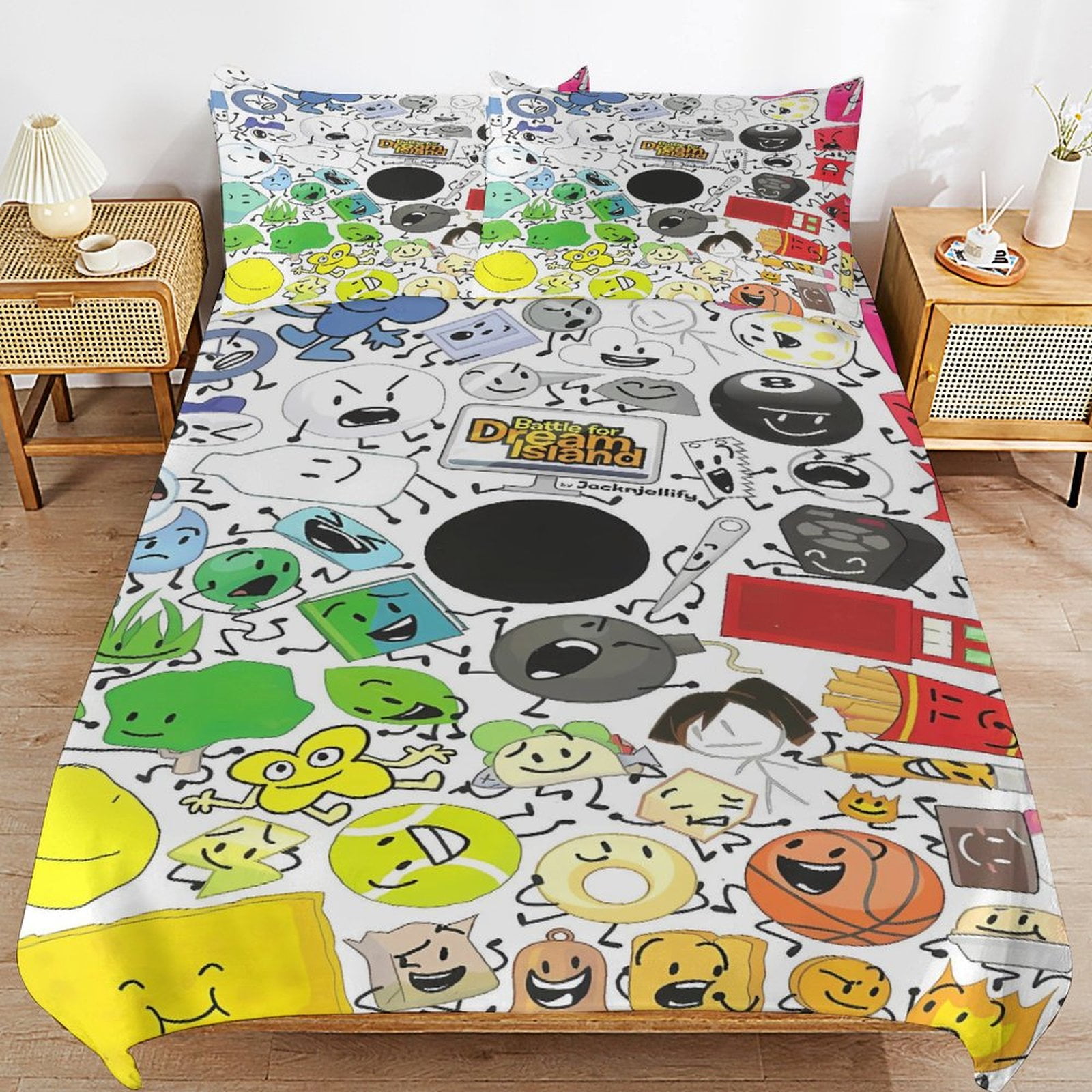 Battle for Dream Island BFDI Bed Duvet Cover Microfiber Bedding Sets 3D ...