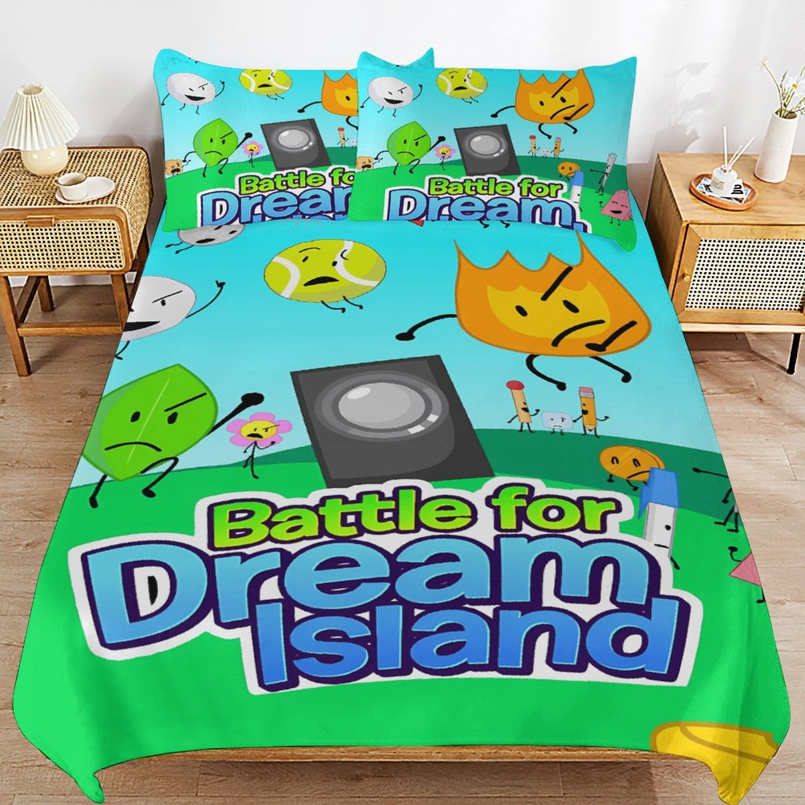 Battle for Dream Island BFDI Bed Duvet Cover Microfiber Bedding Sets 3D ...