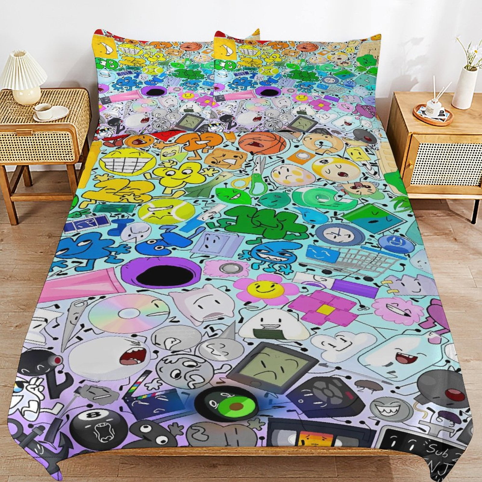 Battle for Dream Island BFDI Bed Duvet Cover Microfiber Bedding Sets 3D ...