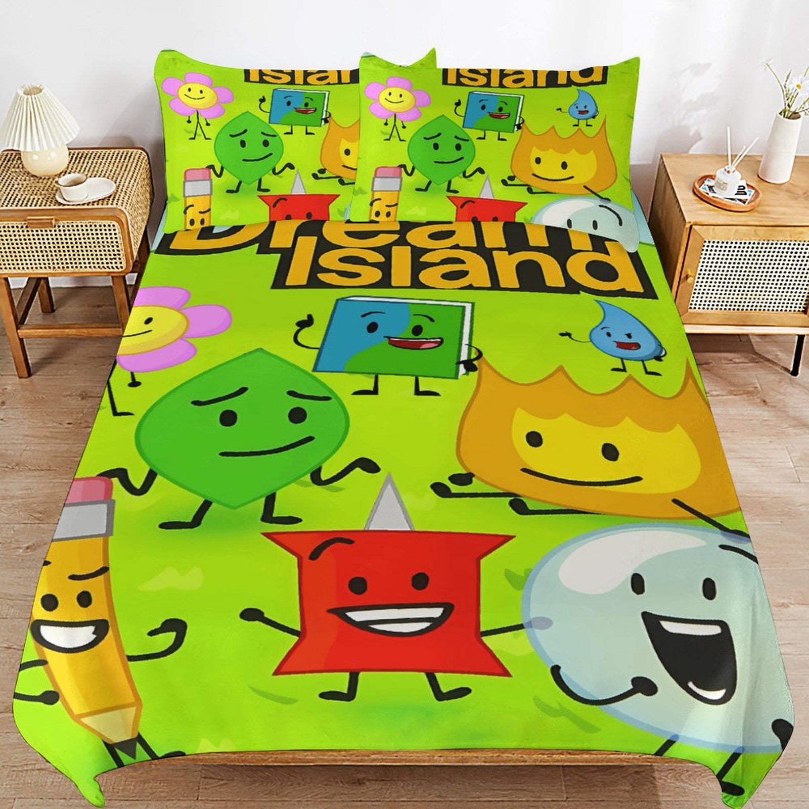 Battle for Dream Island BFDI Bed Duvet Cover Microfiber Bedding Sets 3D ...