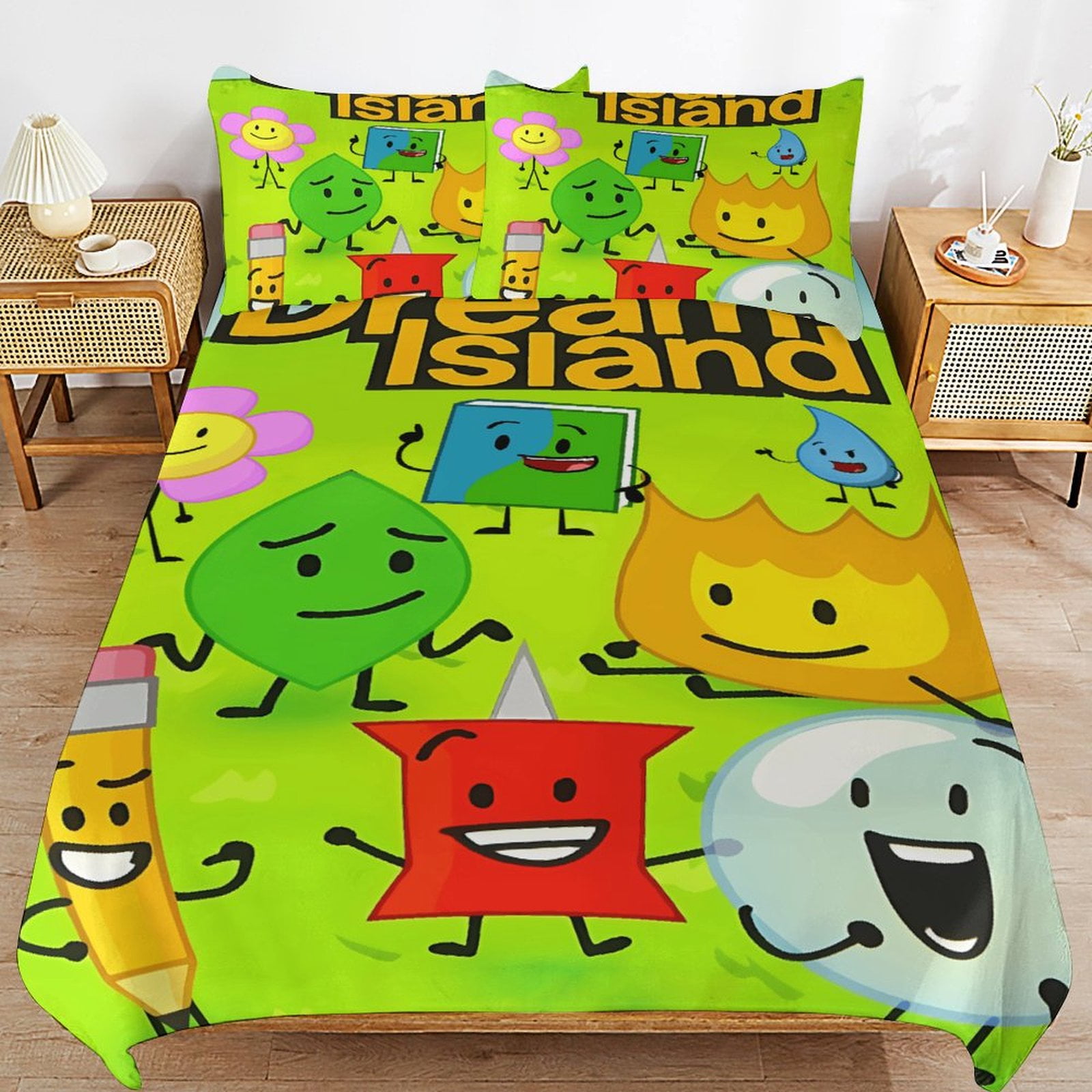 Battle for Dream Island BFDI Bed Duvet Cover Microfiber Bedding Sets 3D ...