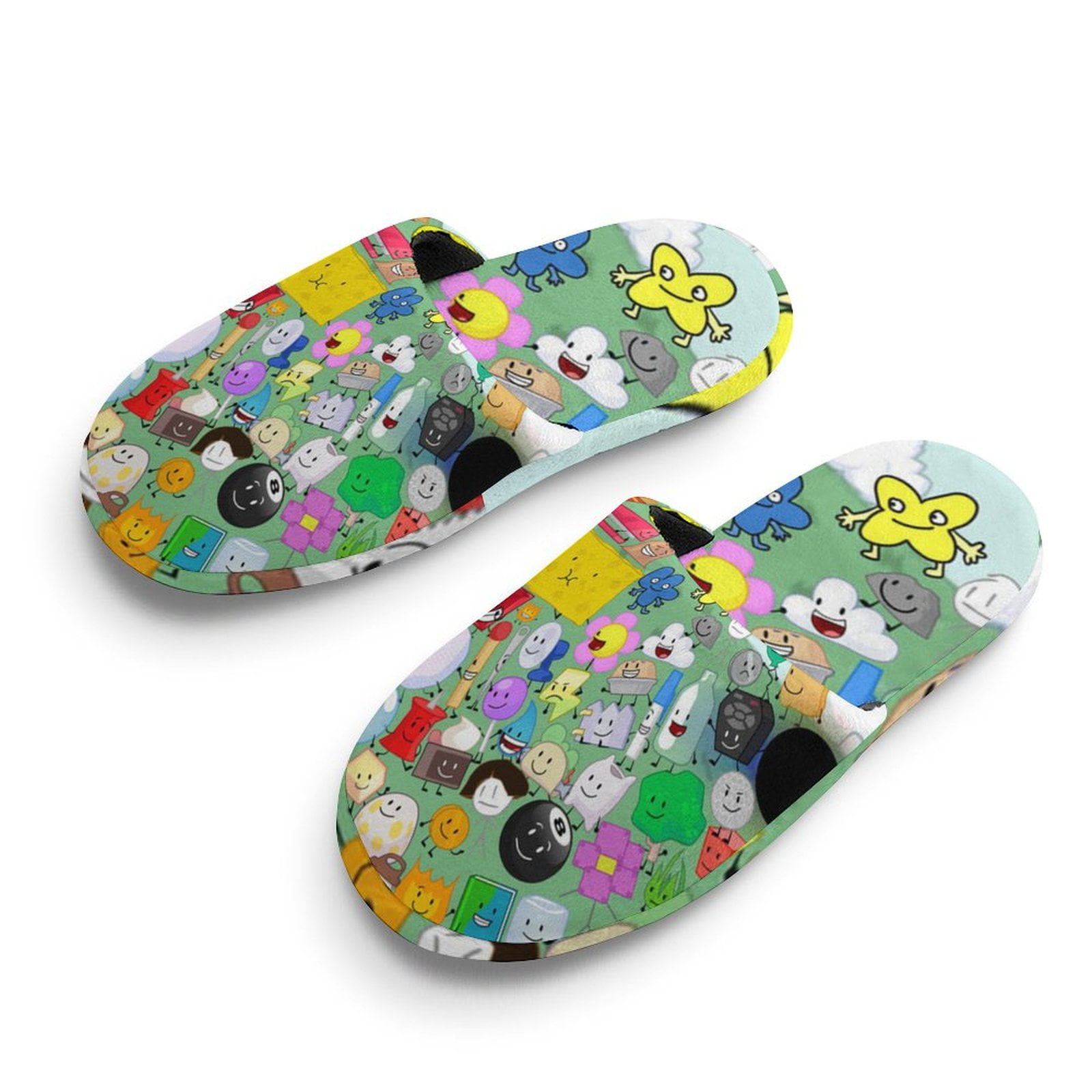 Battle For Dream Island BFDI Kid's Cotton Slippers Flannel Plush Soft ...