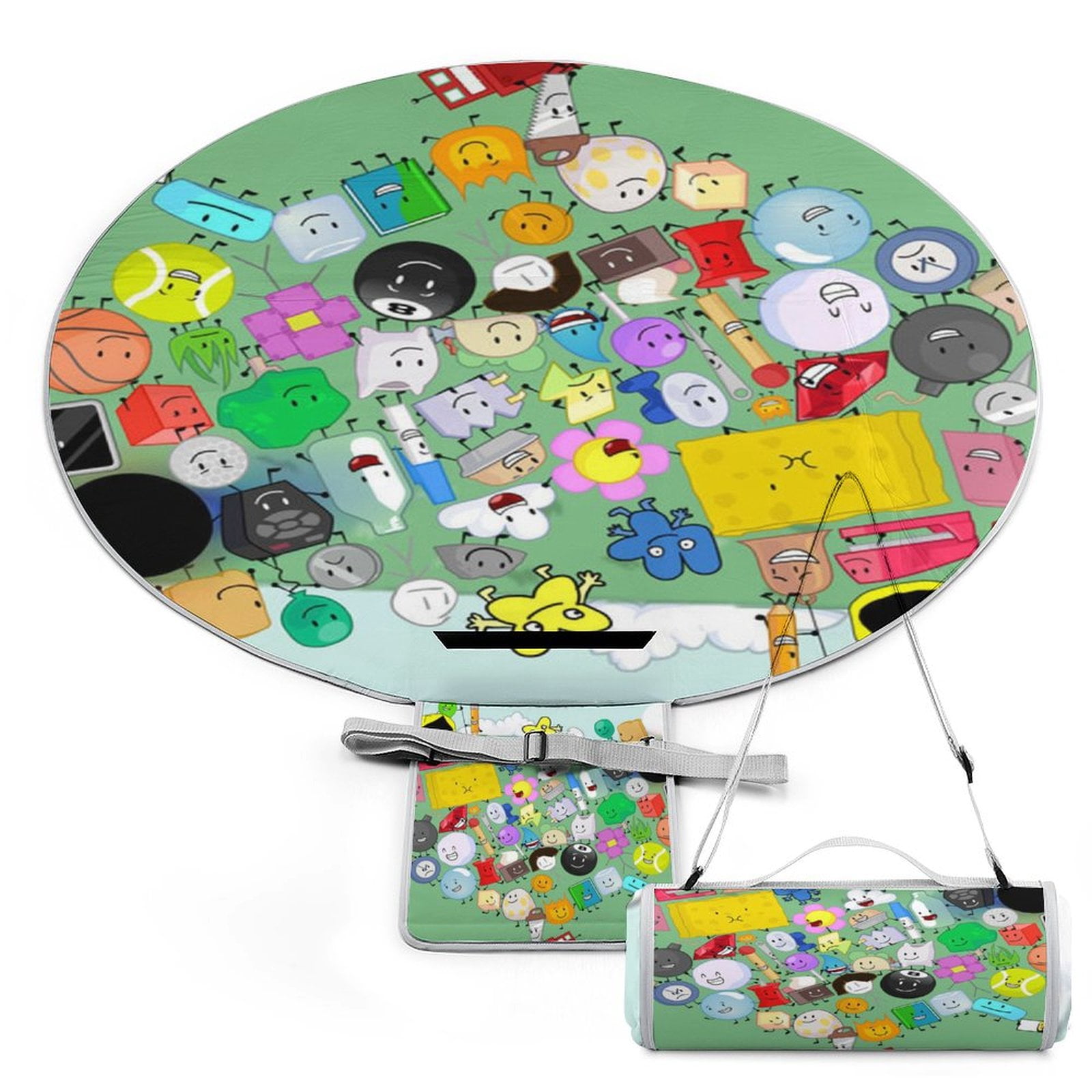 Battle For Dream Island BFDI Round Picnic Mat Summer Beach Blanket ...