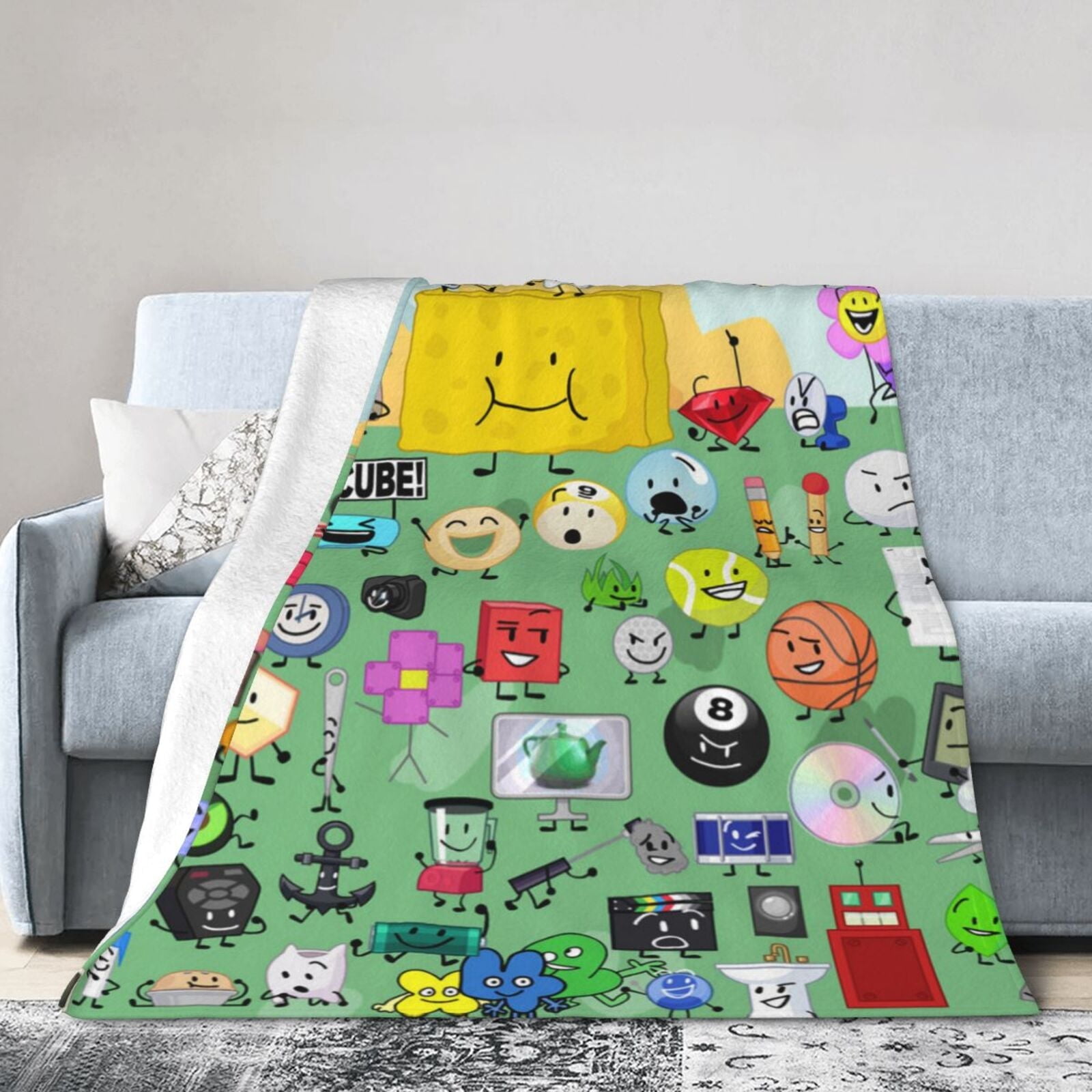 Battle For Dream Island Bfdi Blanket Soft Warm Flannel Air Conditioning ...