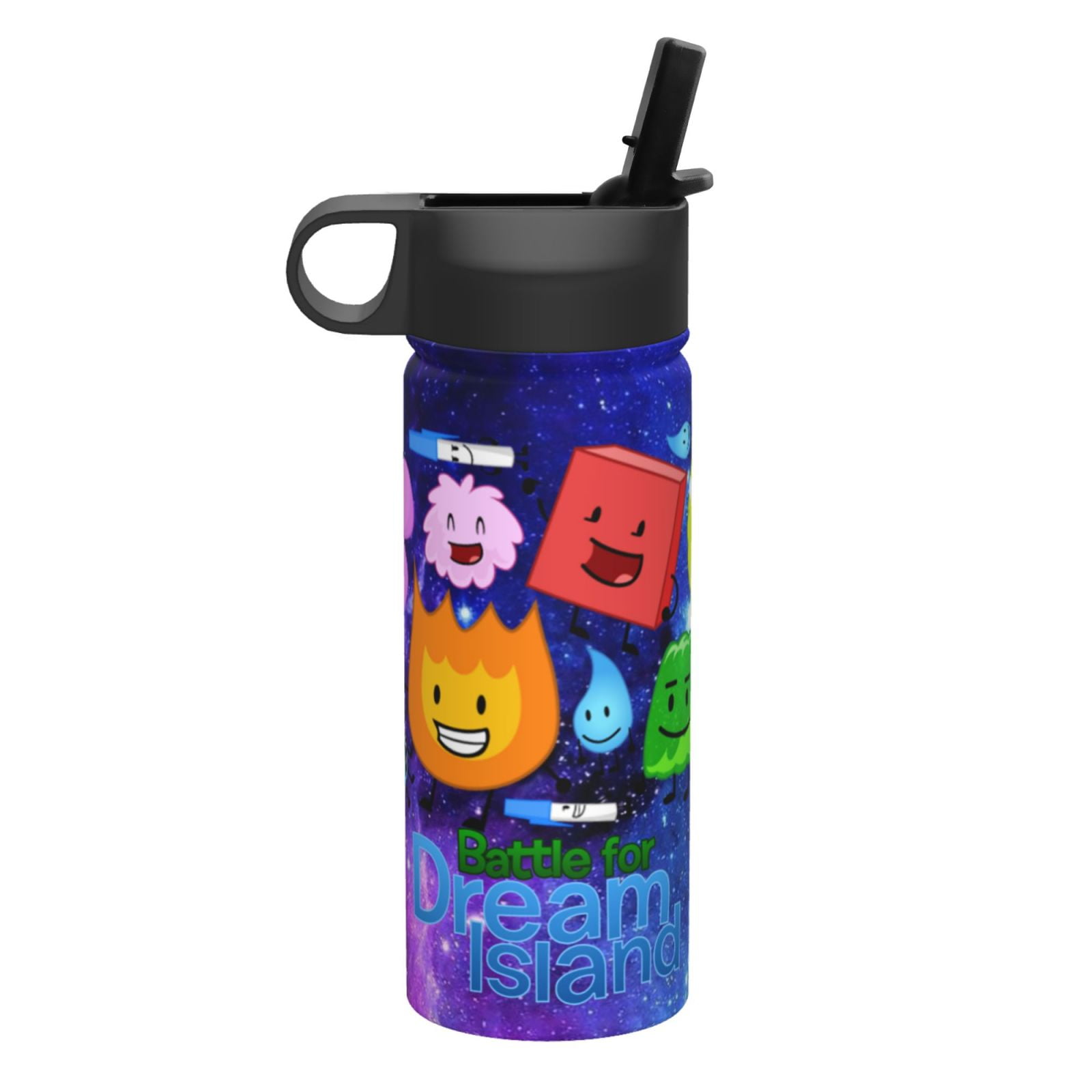 Battle For Dream Island Bfdi Kids Insulated Water Bottle With Straw ...