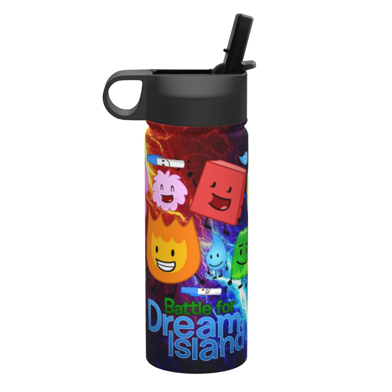 Battle For Dream Island Bfdi Kids Insulated Water Bottle With Straw ...