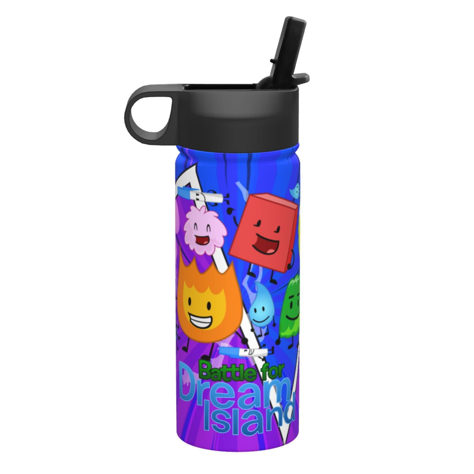 Battle For Dream Island Bfdi Kids Insulated Water Bottle With Straw ...