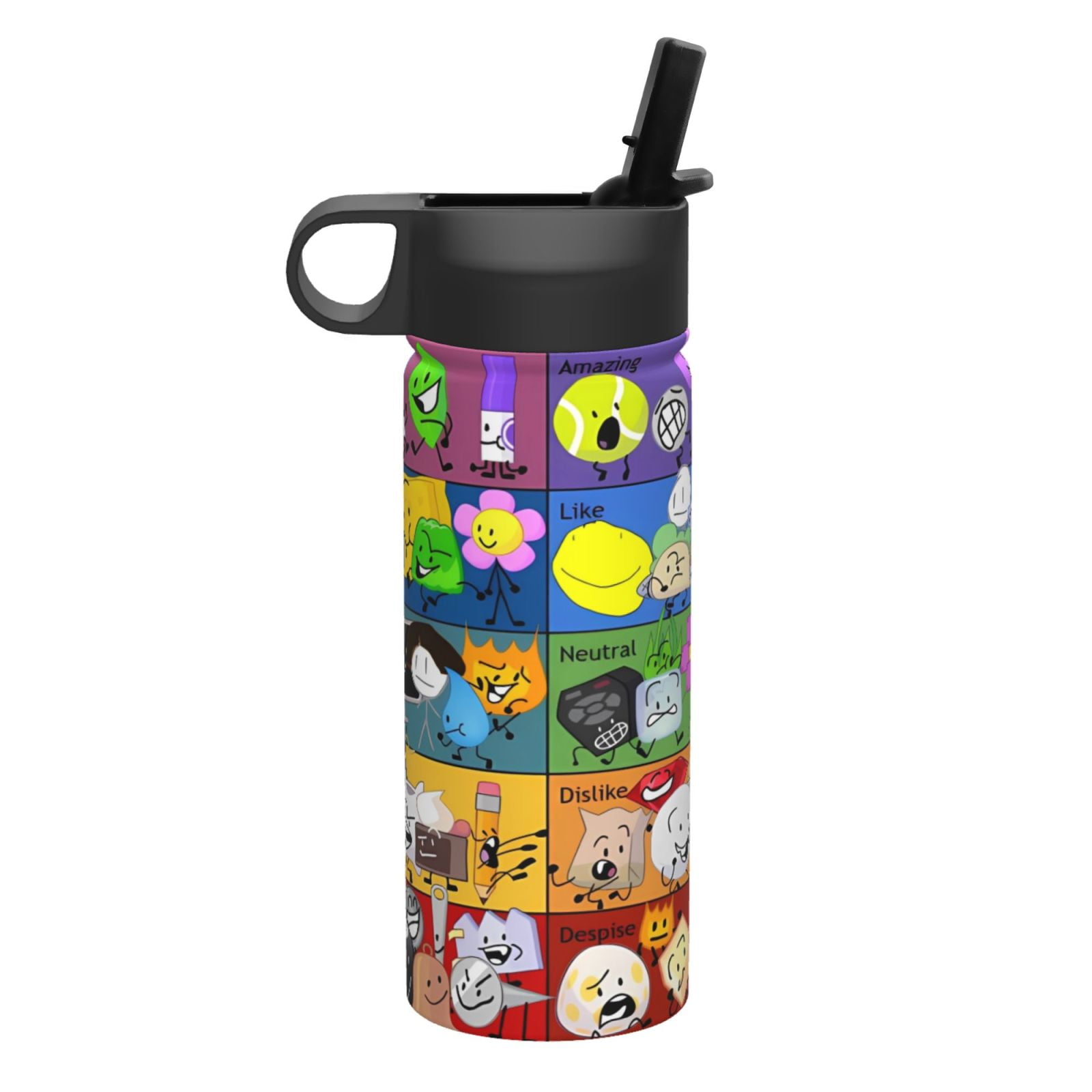 Battle For Dream Island Bfdi Kids Insulated Water Bottle With Straw ...