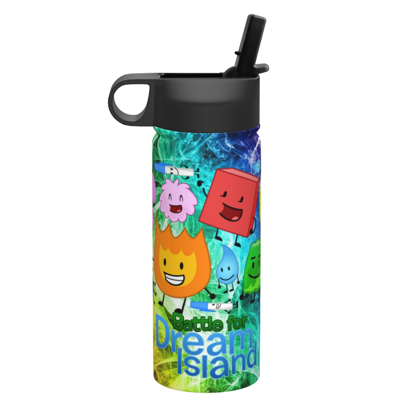 Battle For Dream Island Bfdi Kids Insulated Water Bottle With Straw ...