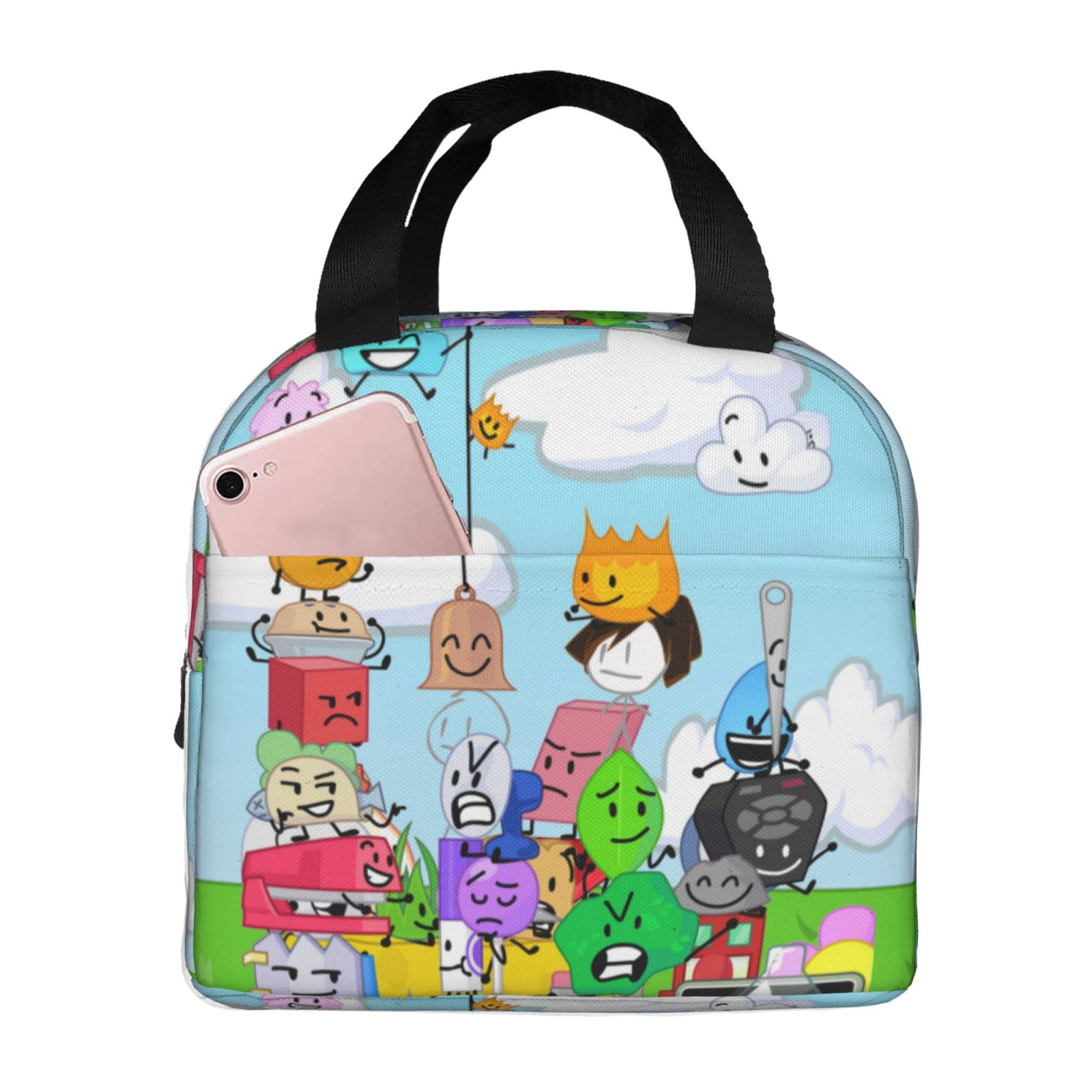 Battle For Dream Island Bfdi Lunch Bag Cartoon Insulated Portable Lunch ...